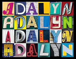 Amazon.com: ADALYN Personalized Name Poster Using Sign Letters: Prints ...