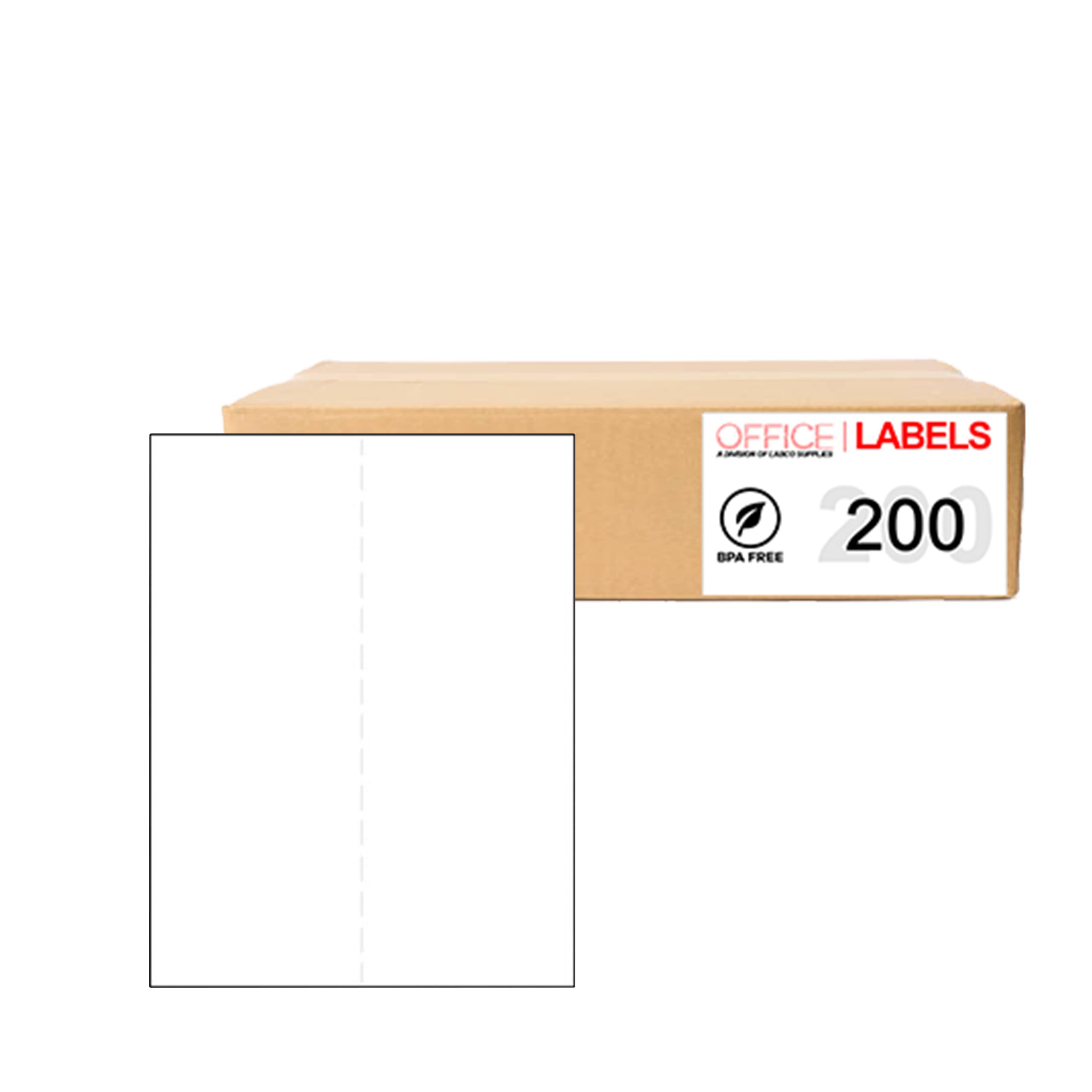 200 Sheets of Shipping Labels 8-1/2'' x 11" 1up 200 Labels 5165 8165 by ...