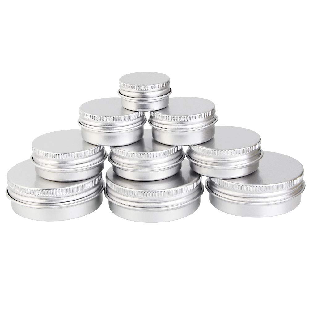 Decareta24 Pack Cosmetics Container Aluminium Tin Jars With Screw Lids ...