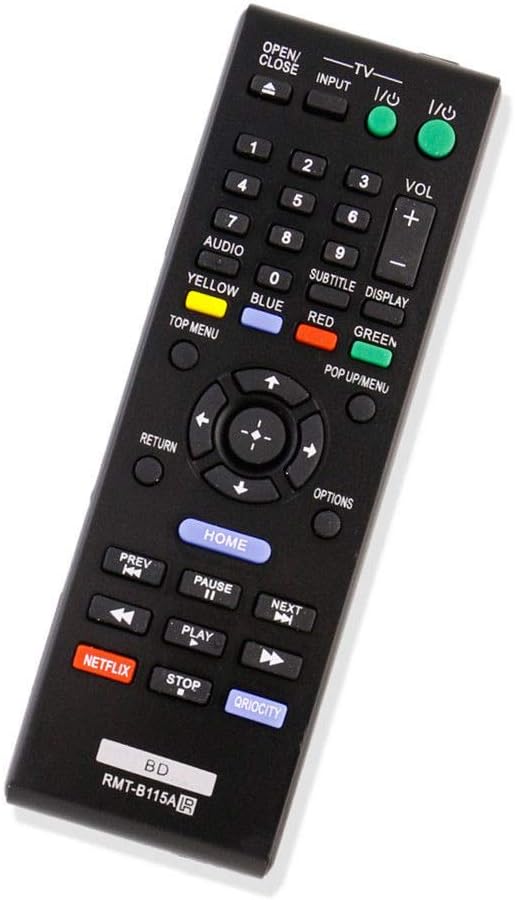 Amazon.com: RMT-B115A Replace Remote for Sony Blu-Ray DVD Player BDP ...