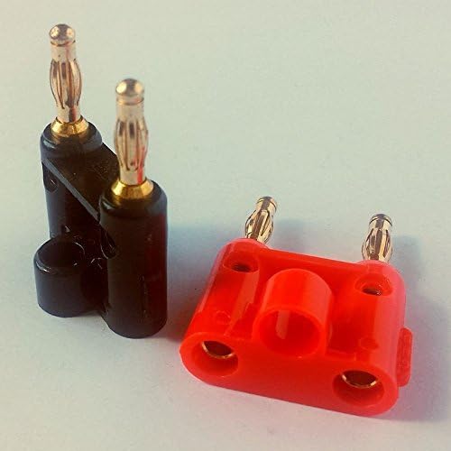 Amazon.com: CESS Dual 2-Way Speaker Banana Male Plug Cable Connectors ...