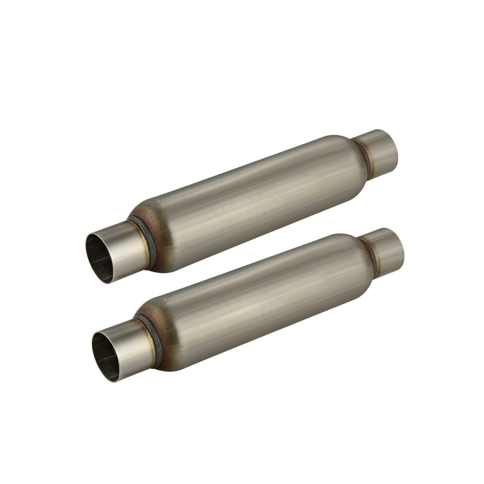 Amazon.com: A Pair of Exhaust Muffler/Resonator Stainless Steel - 2.25 ...