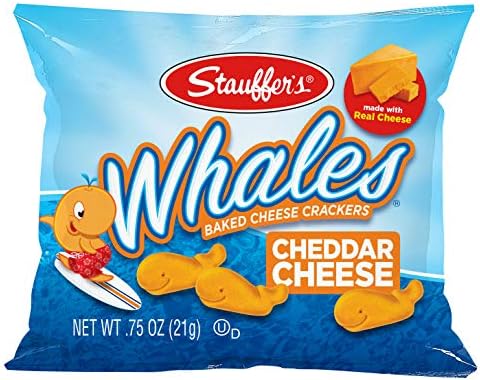 Amazon.com: Stauffer's Baked Cheddar Whale Cheese Cracker Snack Packs ...