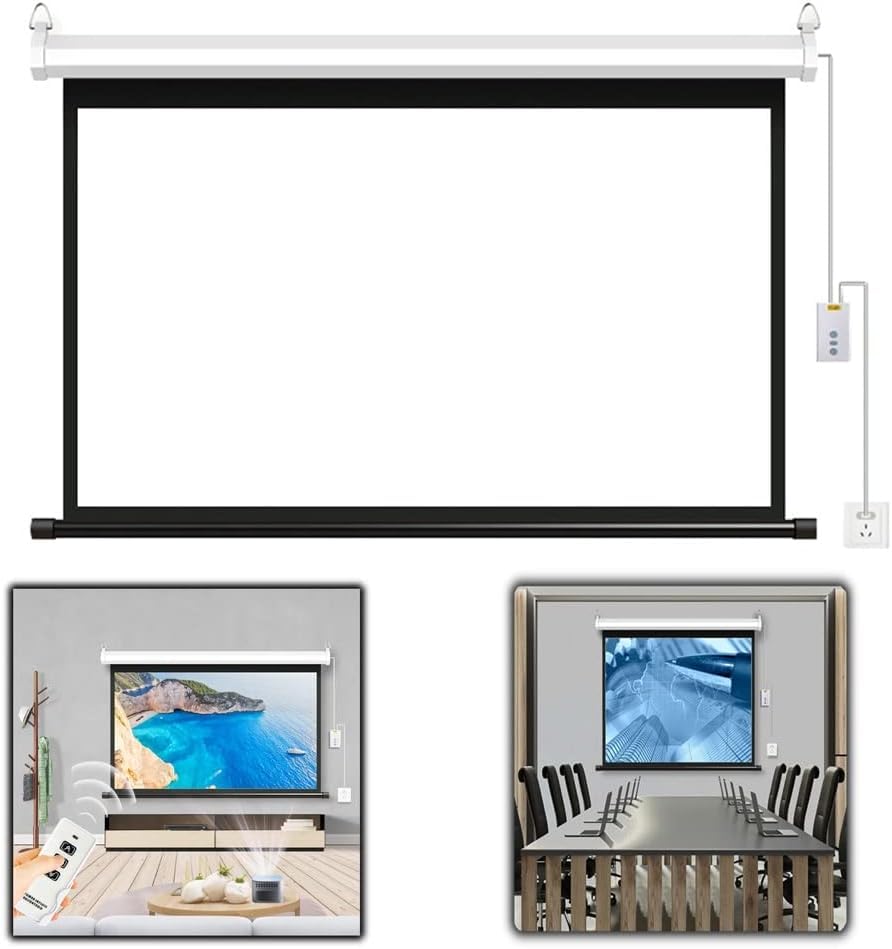 Amazon.com: Motorized Projection Screen Outdoor/Indoor HD Movie Screen ...