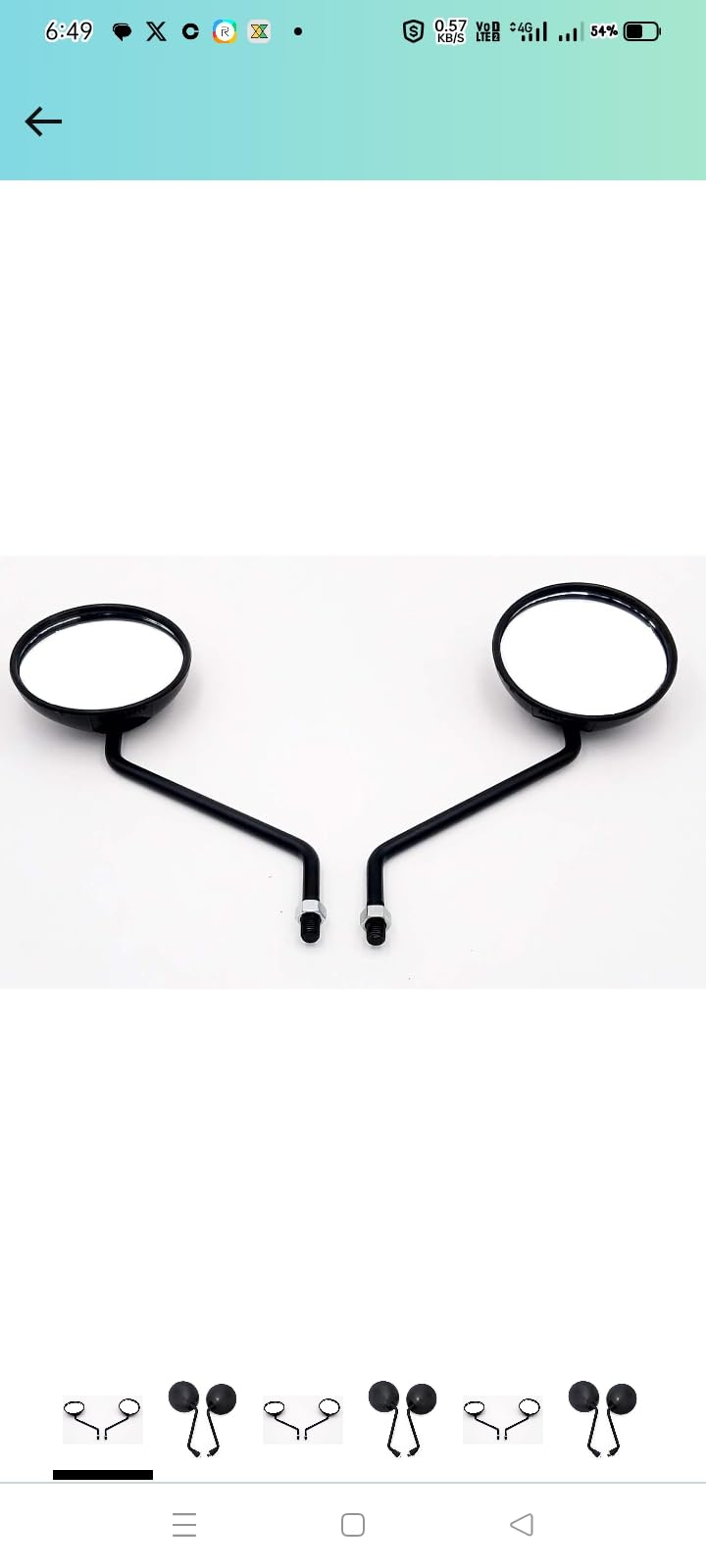 AOW ATTRACTIVE OFFER WORLD Mirror for Yamaha Rx 100/135RXG (Black Rod ...