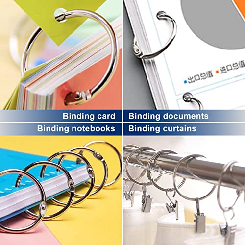 Snapklik.com : 3 Inch Loose Leaf Binder Rings, Metal Book Rings Easy To ...