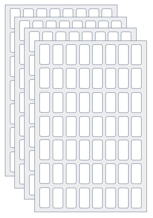 EJI Labels 1000PCs 18 x 9mm Mini Sticky Labels. Matte White Sticky ...