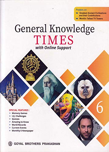 General Knowledge Times With Online Support Class - 6 : Amazon.in: Books