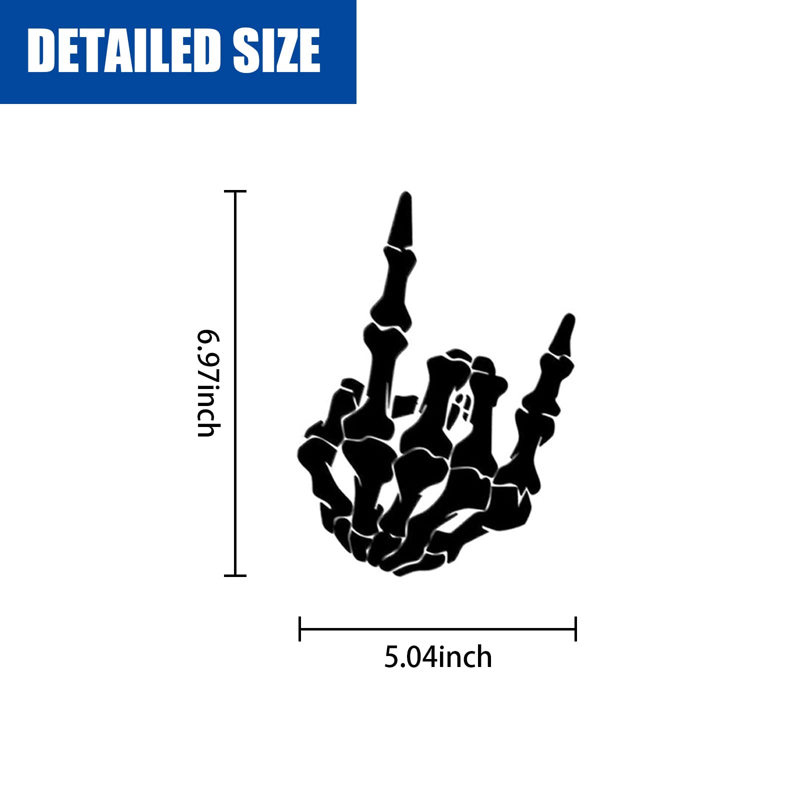 Snapklik.com : Yonput 1 PC Skull Skeleton Bone Middle Finger Flipping ...