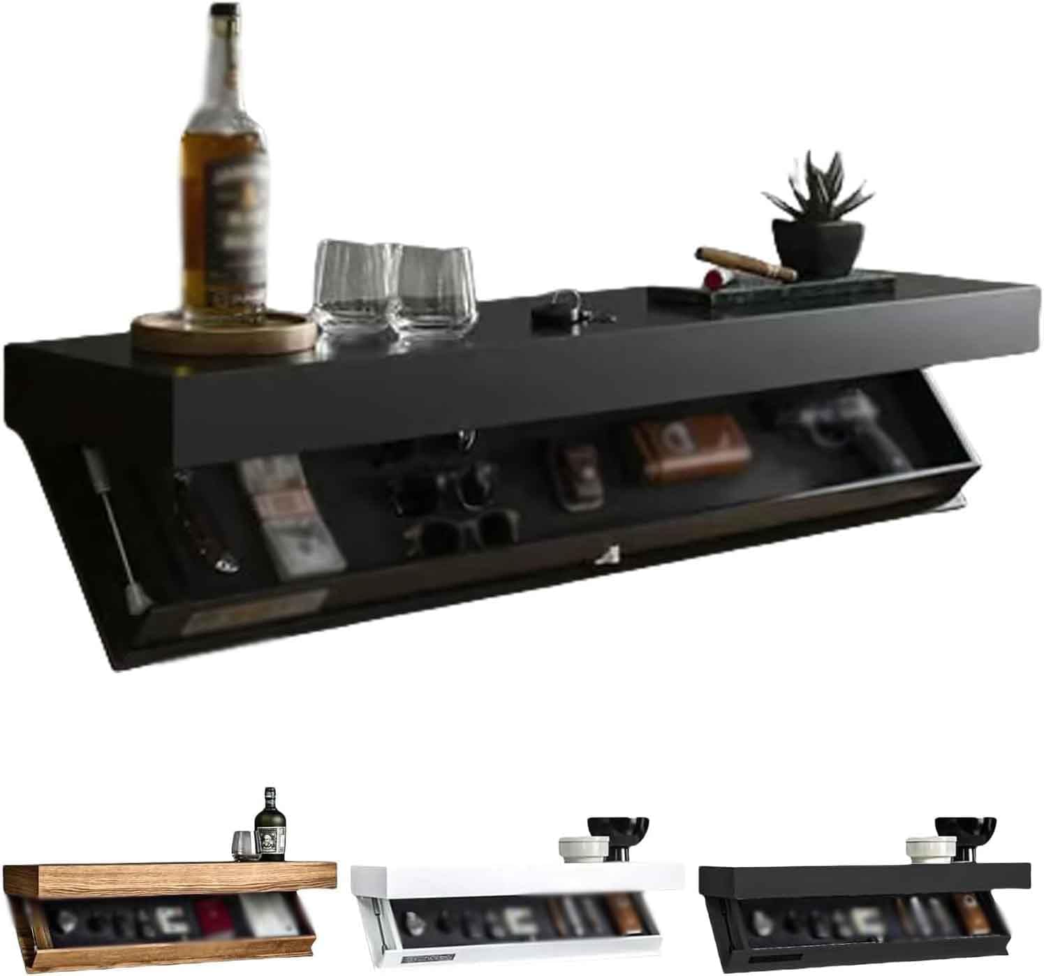 Floating Wall Shelves with Secret Compartment - Hidden Shelf Safe for ...