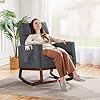 Amazon.com: Yaheetech Living Room Rocking Chair, Polyester Upholstered ...