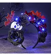 Amazon.com : JEAIRTS Light Up Headband LED Crown Hair Hoop Glowing ...