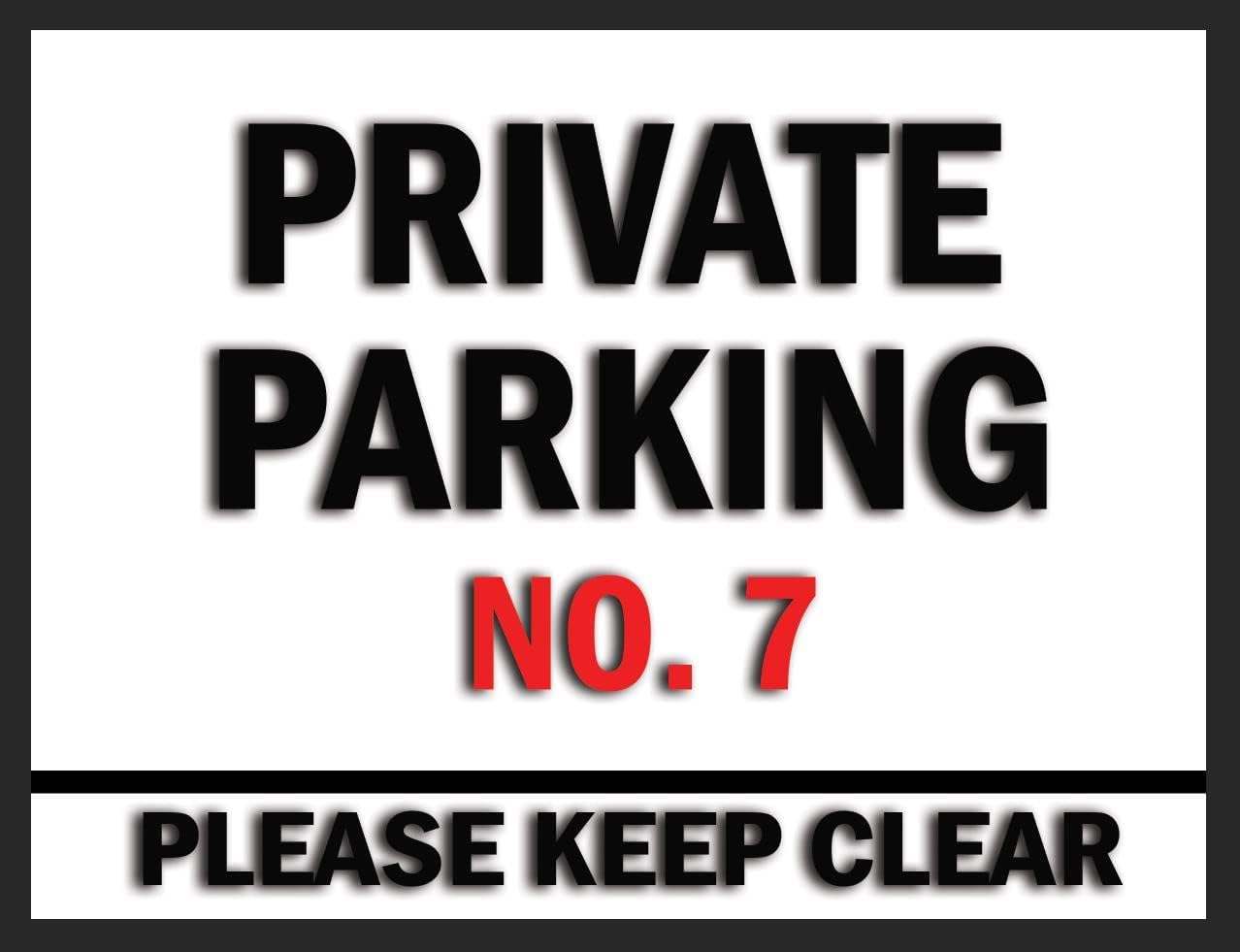 Personalised Private Parking Name Number Custom Signs Metal Wall Space ...