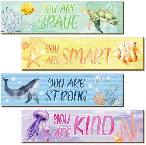 Amazon.com: Geetery 4 Pcs Ocean Decor for Women Men Sea Animal Bedroom ...