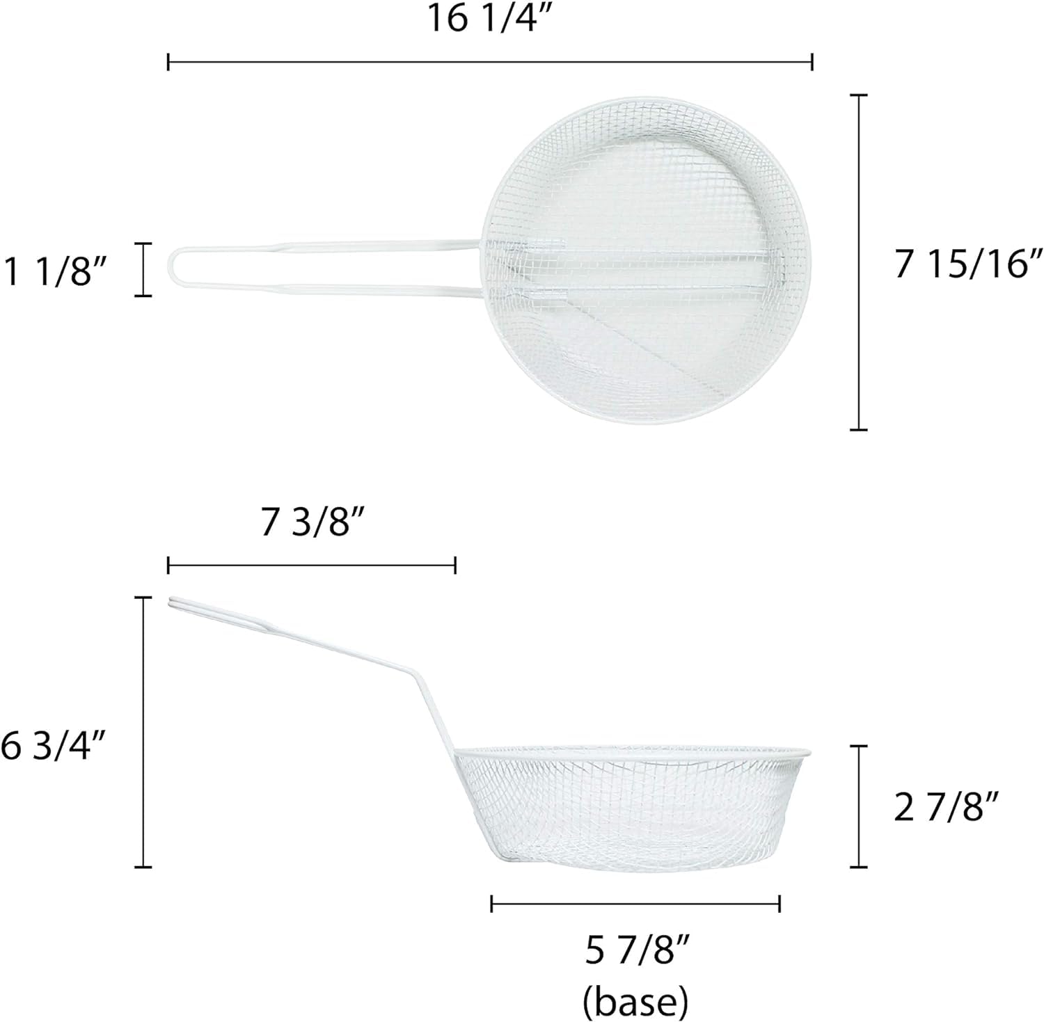 Snapklik.com : 8” Round Breading Basket Medium Mesh 3" Deep- Culinary ...