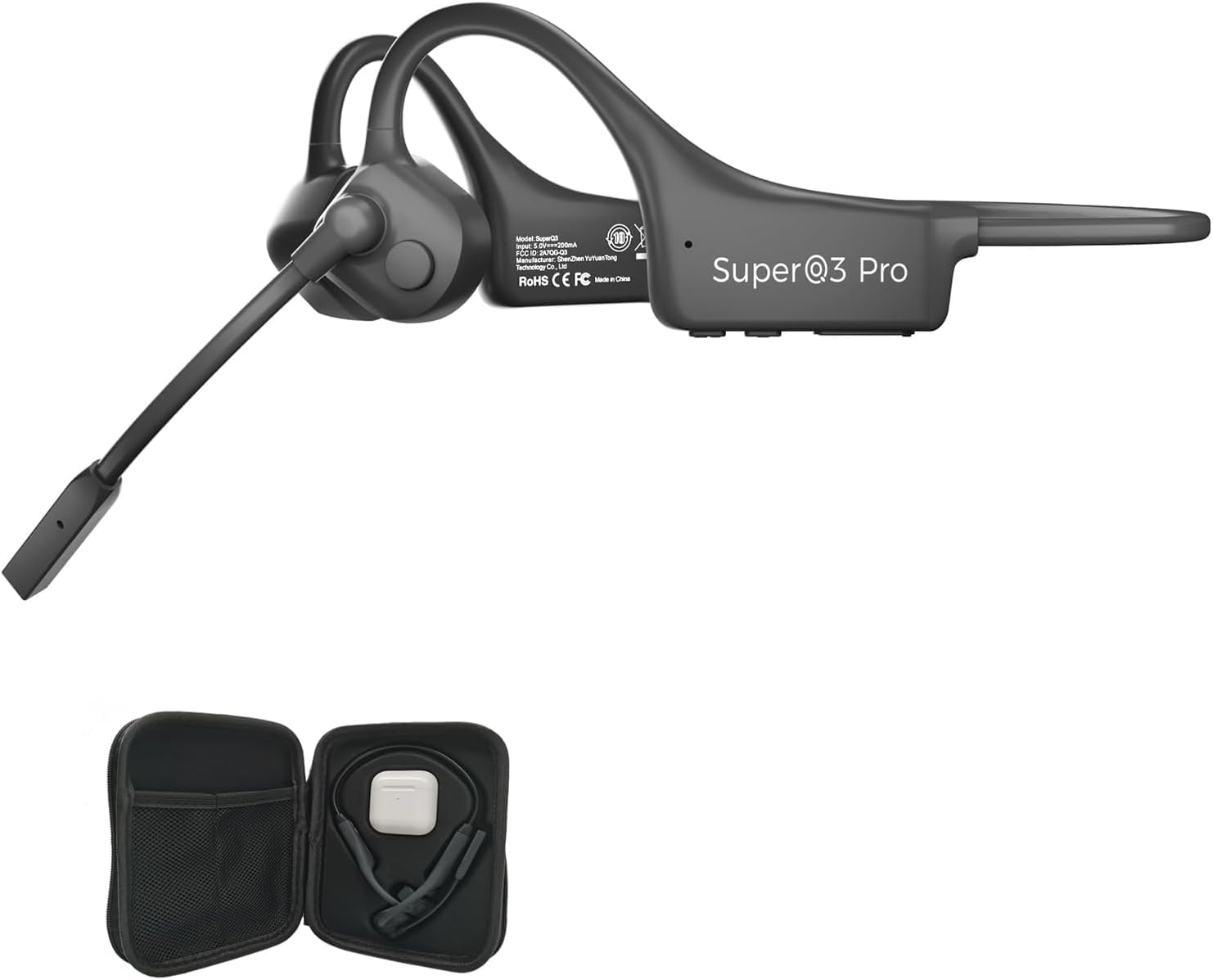 Amazon.com: YouthWhisper Open Ear Bone Conduction Headphones with mic ...