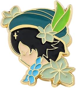 Amazon.com: AAmron Pin Venti Genshin Impact Brooch Metal Brooch ...