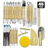 Amazon.com: Pottery Tool Kit and Polymer Clay Tools Set for Modeling ...