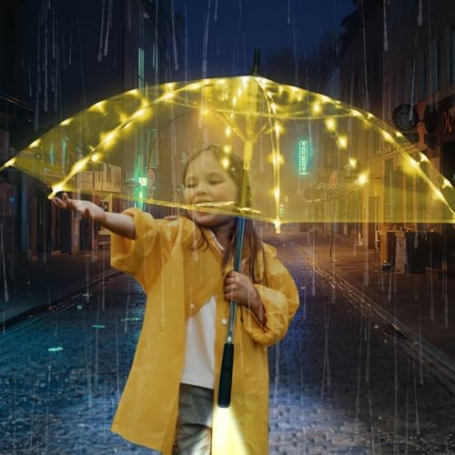 PKKAJLYT LED transparent luminous umbrella with flashlight creates ...