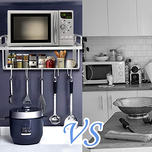 Greensen Microwave Shelf Wall Mounted Microwave Shelf Stand Holder ...