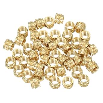 PATIKIL M5 Threaded Inserts M5x5x7mm, 50 Pcs Brass Heat Set Insert ...