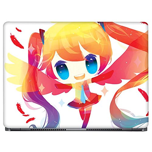 Crazyink Cute Animated Girl Laptop Skin Sticker (15 to 15.6 inch) - Buy ...