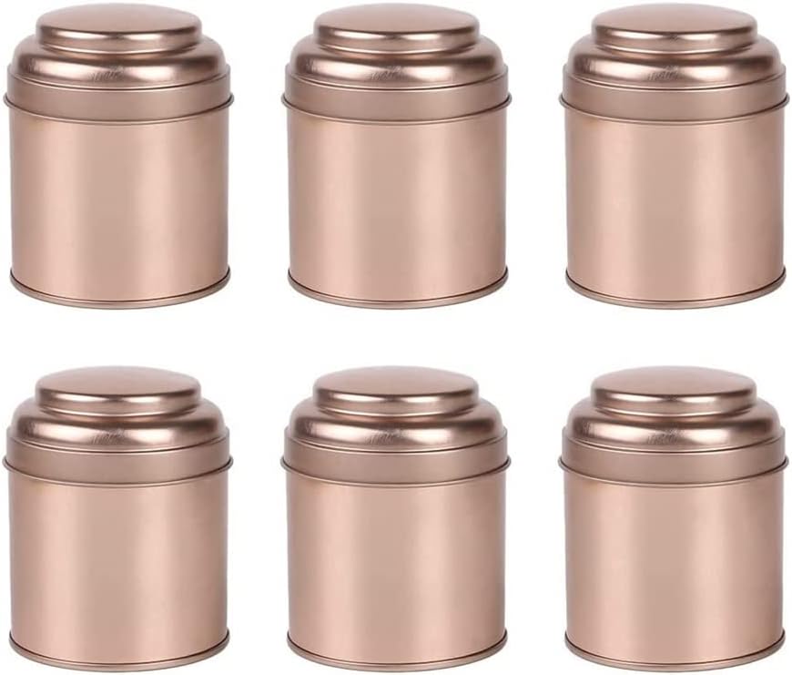 Tebery 6 Pack 240ml Tea Storage Containers Tea Tins Coffee Tins Food ...