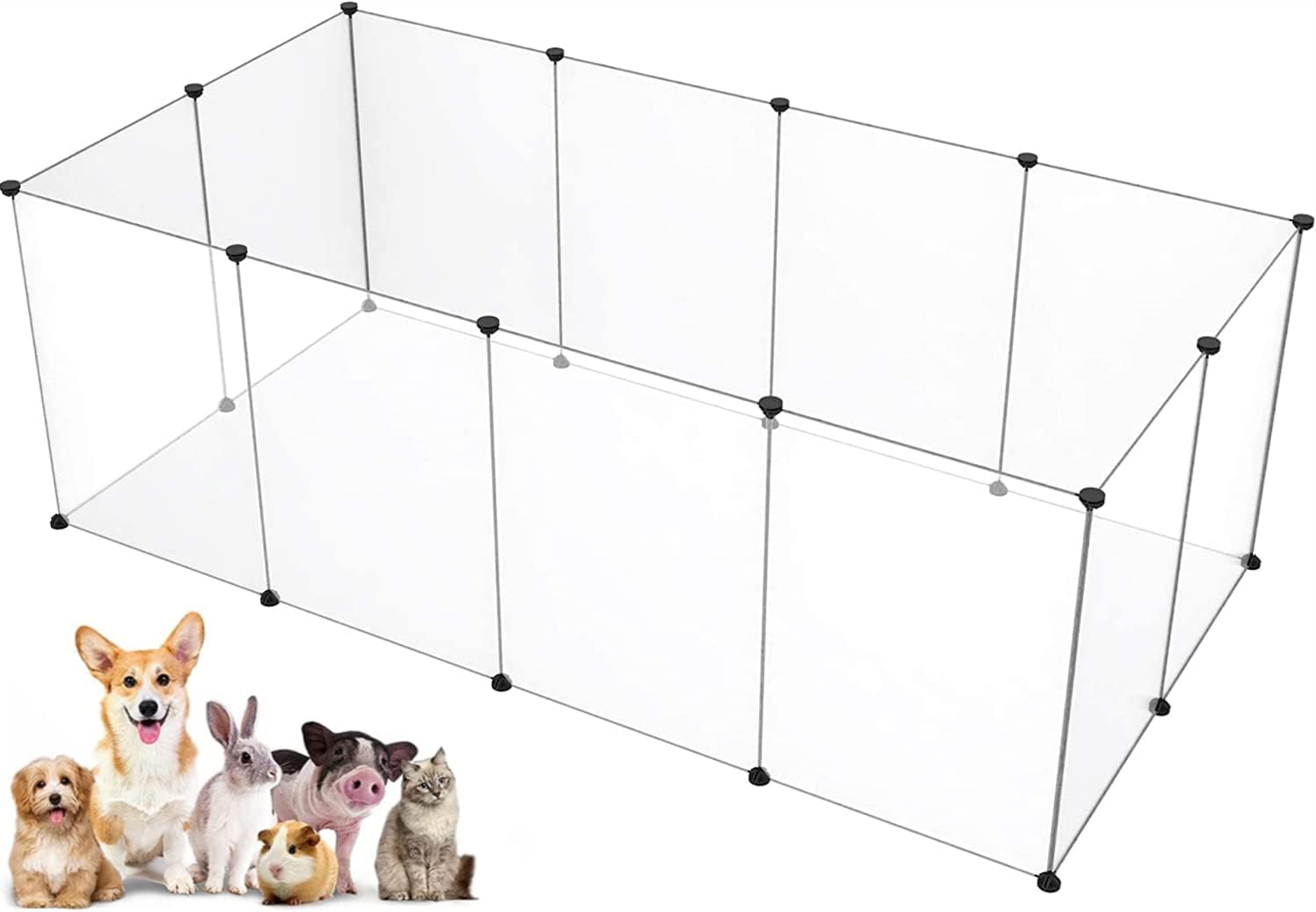 Puppy Playpen Rabbit Run Pet Playpen,Transparent Small Animals Playpen ...