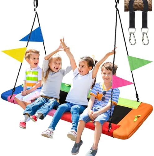 Amazon.com: HI SUYI Platform Boat Swing 66 inch-Hanging Hammock Lounger ...