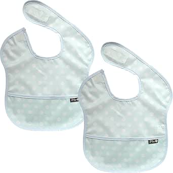 Amazon.com: Plie 2 Pack Waterproof Baby Bibs with Food Catcher – Soft ...