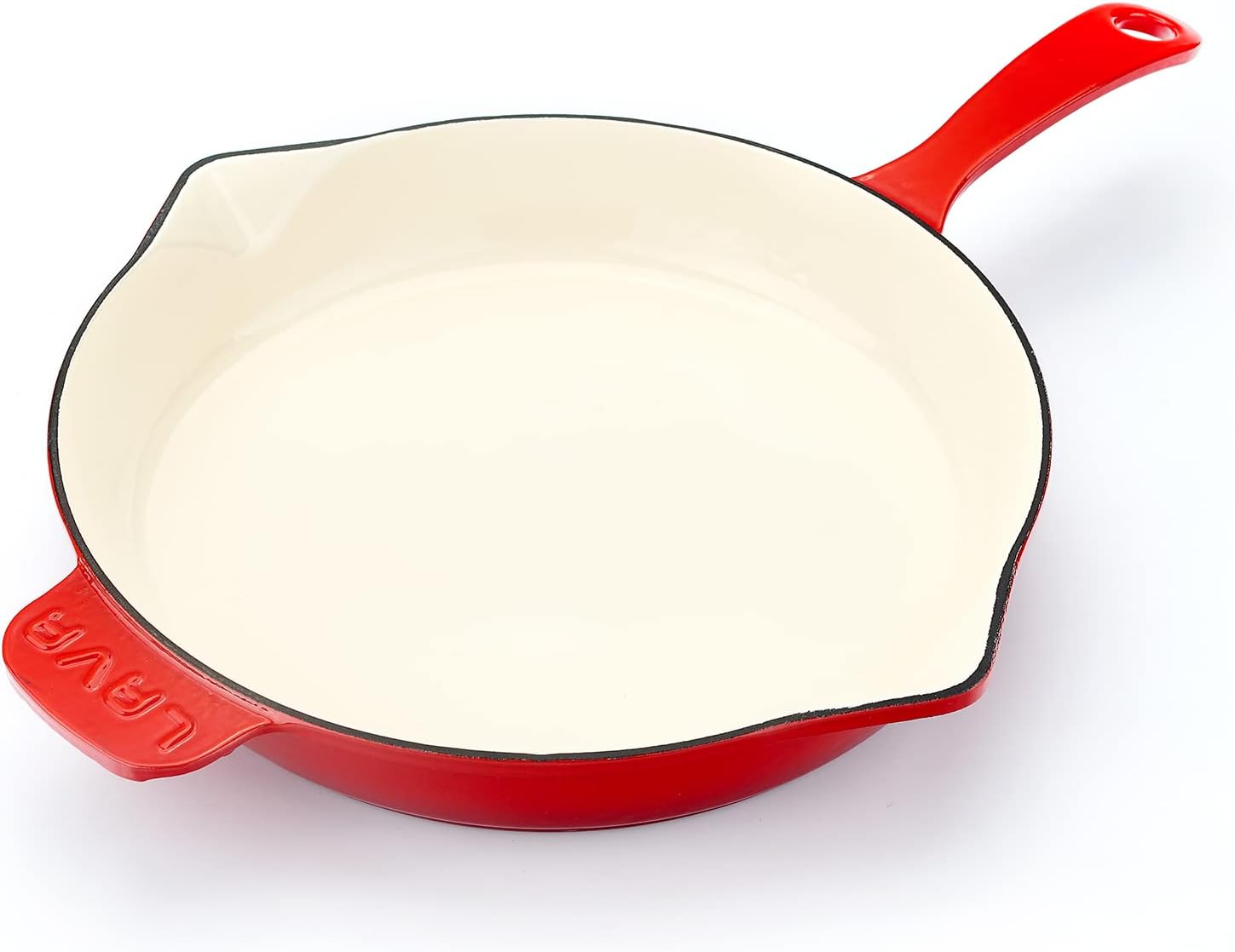 Amazon.com: Megachef Enamel Cast Iron Skillet, 10.25 Inch, Red: Home ...