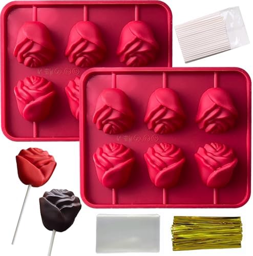 Amazon.com: Rose Shape Mold Mousse Cake Molds 3D Rose Silicone Mold for ...