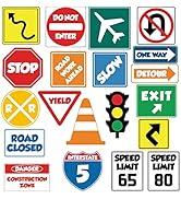 Amazon.com: IARTTOP Road Signs Wall Decal, Traffic Sign Wall Stickers ...