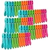 Amazon.com: 60 Pack Colorful Plastic Clothes Pins,Strong Grip Laundry ...