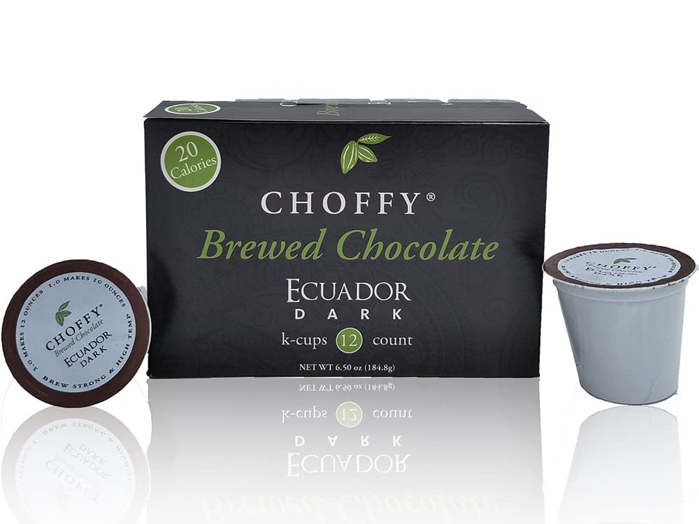 Amazon.com : Choffy Brewed Chococlate - Ecuador Dark Single Serve Cups ...