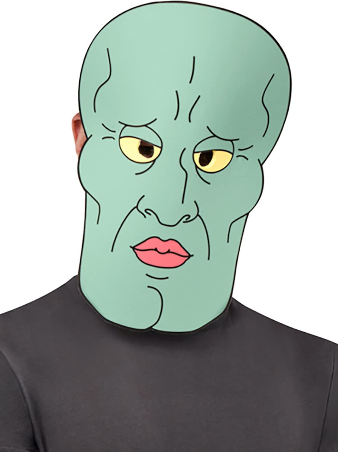 Rubies Men's SpongeBob SquarePants Handsome Squidward Foam Mask, As ...