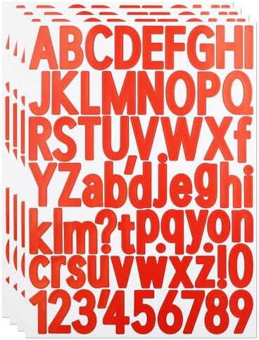 272 Pieces 1.5 Inch Small Vinyl Letter Number Stickers, Mini Waterproof ...