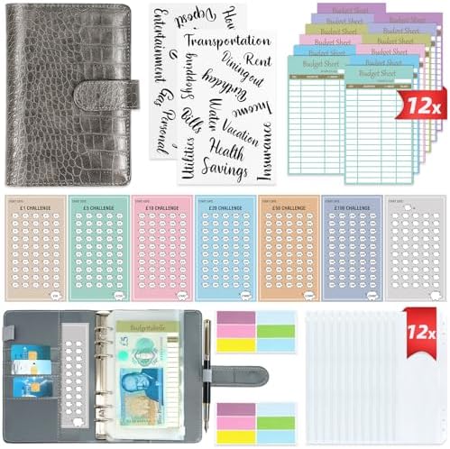 2 IN 1 Budget Planner, A6 Money Saving Wallet with 7 Savings Challenge ...