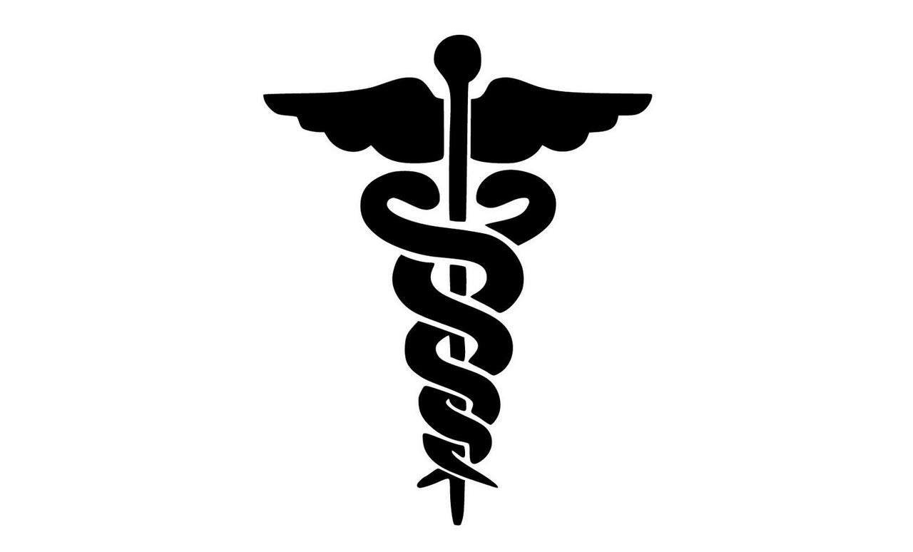 Amazon.com: Caduceus Black Vinyl Decal Sticker Registered Nurse Medical ...