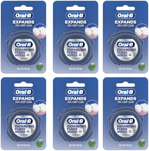 Amazon.com : Oral-B Expandable Dental Floss, Mint, Expands for A Deep ...
