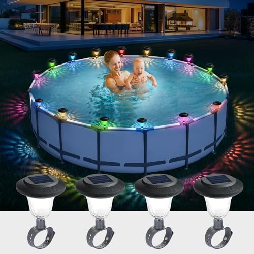 Amazon.com : BITIWEND Solar Pool Lights 6 Pack Pool Lights for Framed ...