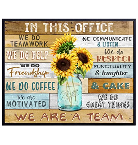 Amazon.com: Home Office Wall Art & Decor - Teamwork Wall Art ...