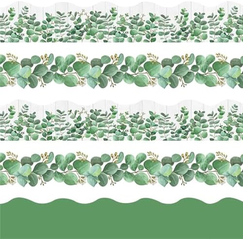 Amazon.com: Fancy Land Eucalyptus Die-Cut Border Trim 36ft Per Roll Two ...
