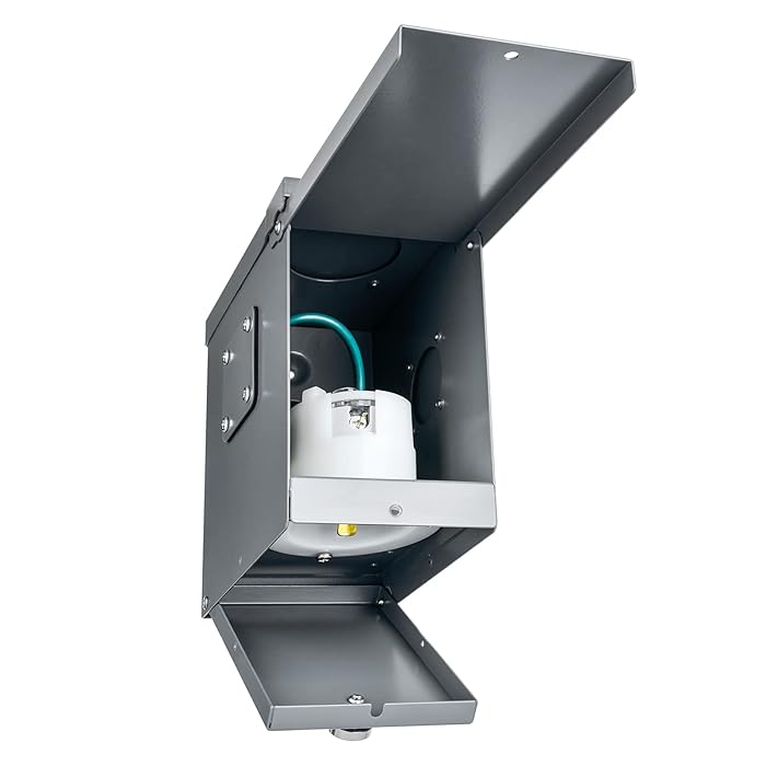 Buy 30 Amp Power Inlet Box, Briidea NEMA 3R Generator Inlet Box with 5 ...