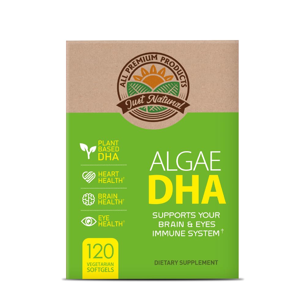Amazon.com: Algae DHA 120 Softgels x 1 Box - Vegan Omega-3 Supplement ...
