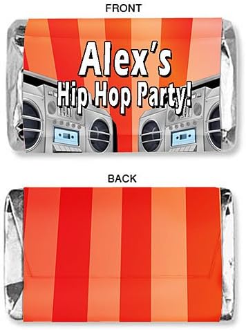 Amazon.com: Boombox Personalized Mini Candy Bar Wrapper - Qty 75 : Home ...