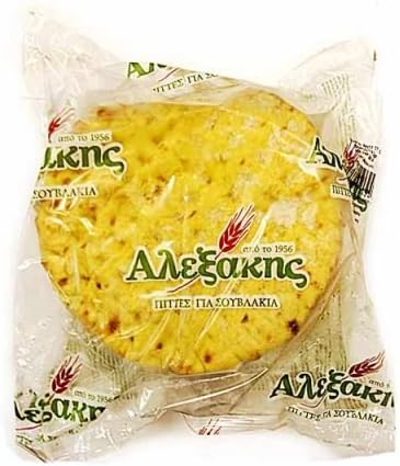 Alexakis Greek Corn Pitta Bread - Soft & Fresh Flatbreads | 10-Pack ...