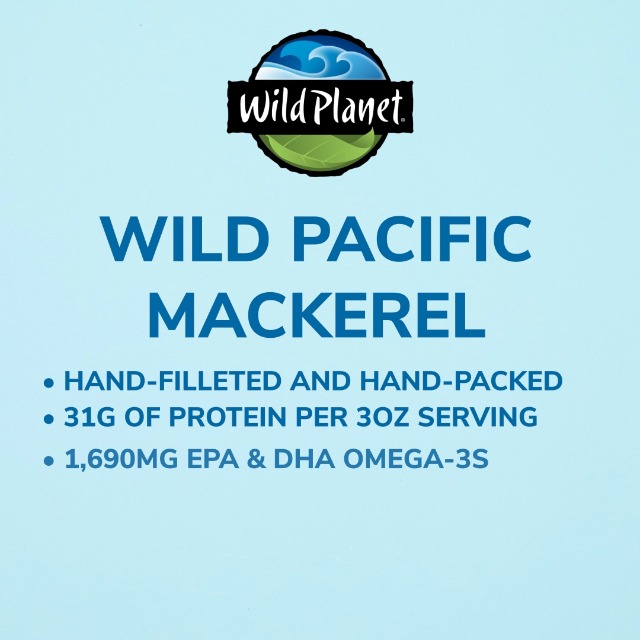 SABA Mackerel Cans Wild Planet Wild Pacific Mackerel Fillets - Skin-On ...