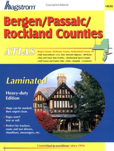 Bergen/Passaic/Rockland NJ: Laminated Atlas: Hagstrom Map Company ...