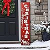 Amazon.com : Wooden Welcome Sign Vertical Porch Sign - Reindeer ...